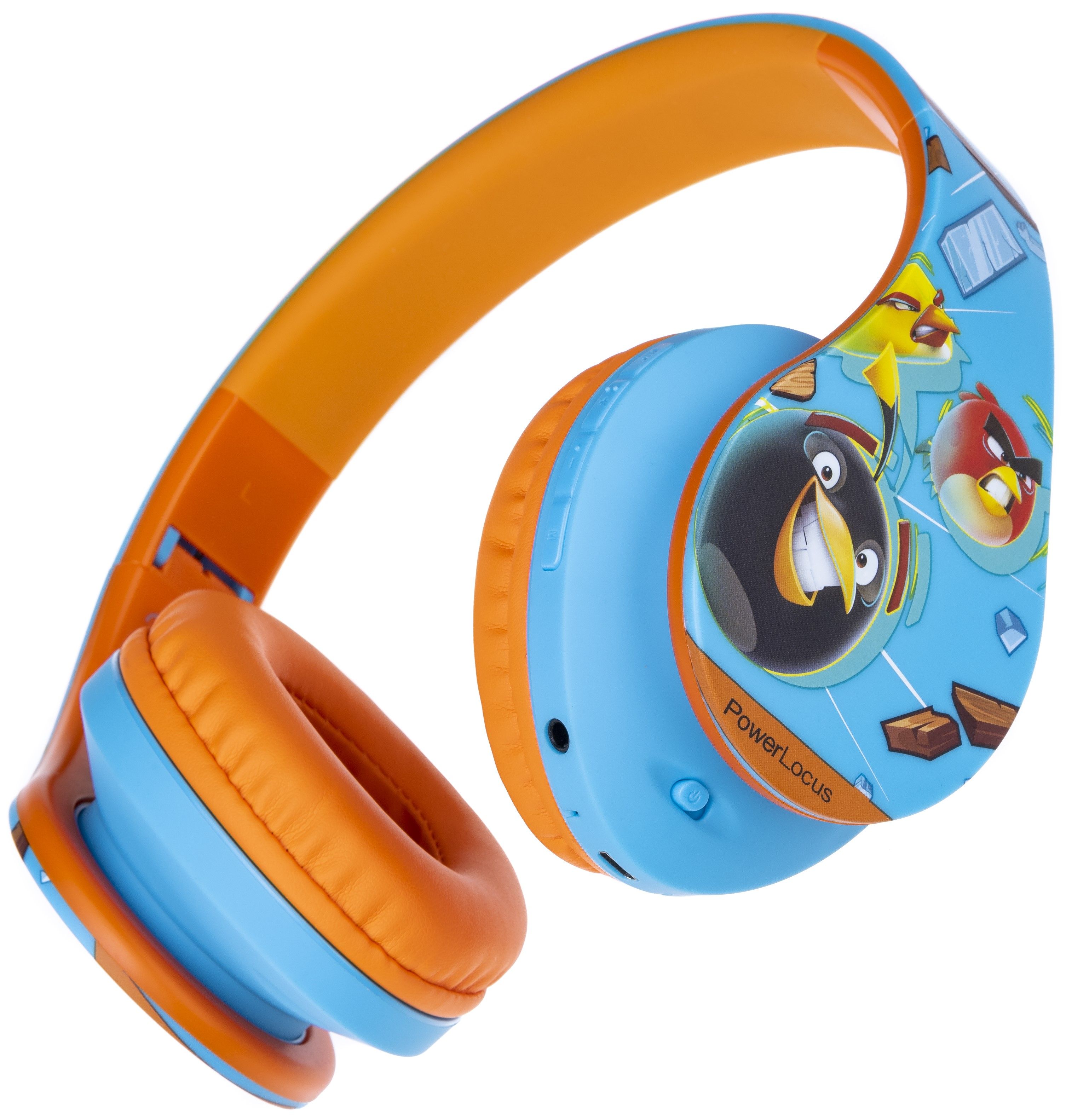Детски слушалки PowerLocus - P2 Kids Angry Birds, безжични, сини ...