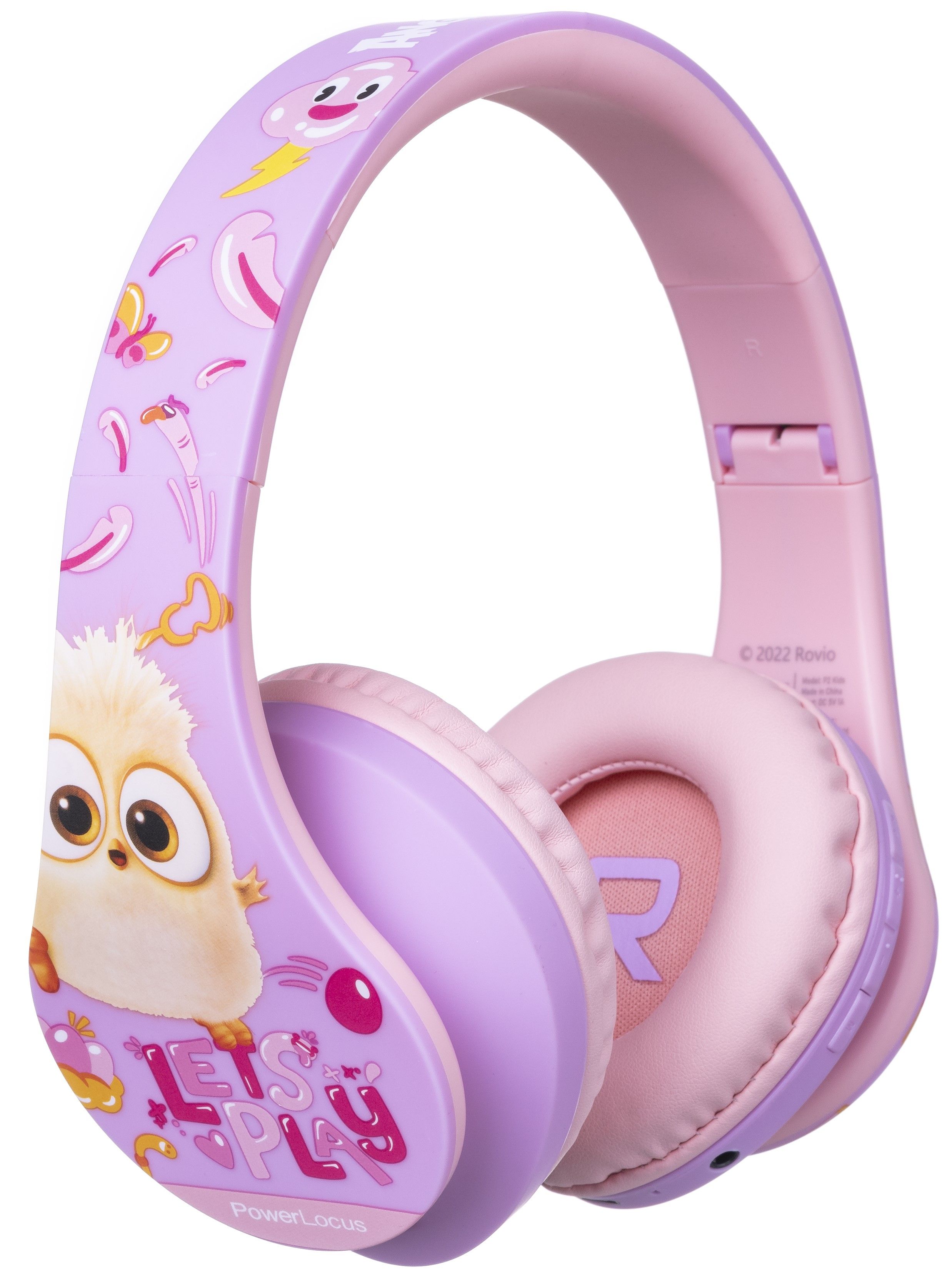 Детски слушалки PowerLocus - P2 Kids Angry Birds, безжични, розови ...
