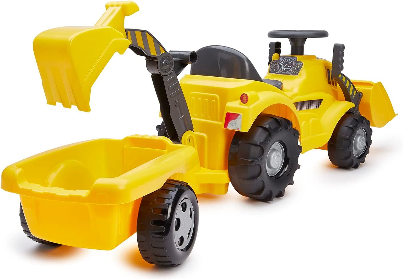 Детски багер за яздене Ecoiffier - С ремарке | Отлична цена | Ozone.bg