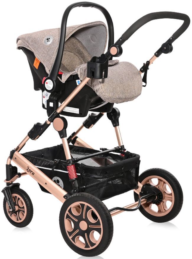 Детска комбинирана количка 3в1 Lorelli - Lora Set, Pearl Beige | Добра цена | Ozone.bg