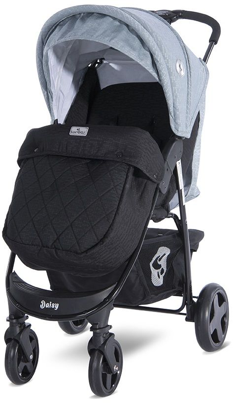Детска лятна количка Lorelli - Daisy Basic, Black&Silver Blue (разопакован) | Ozone.bg