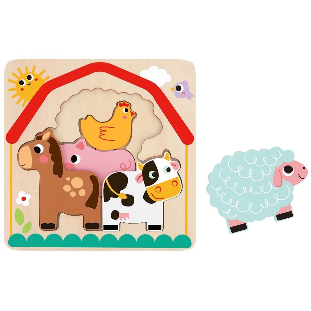 Детска игра Tooky Toy - Многослоен пъзел, Ферма | Отлична цена | Ozone.bg