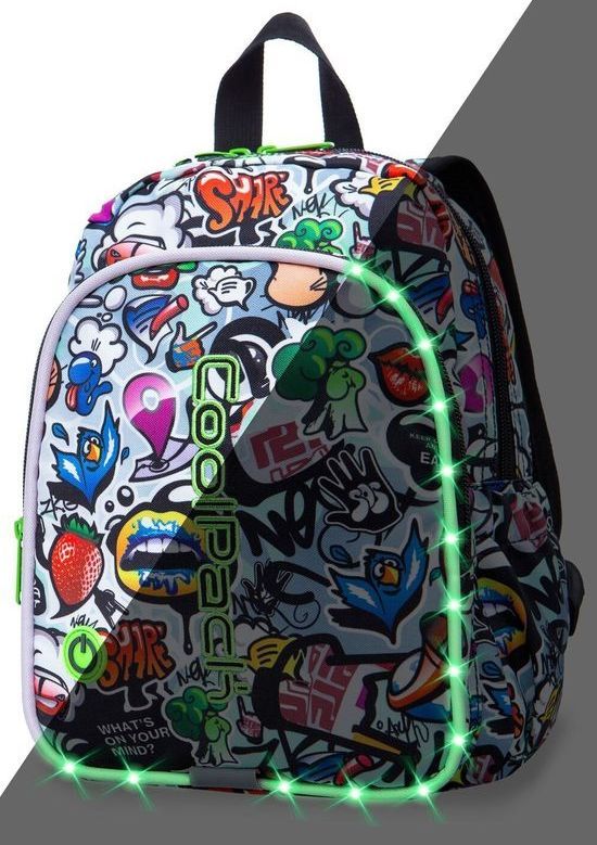 Детска светеща LED раница Cool Pack Bobby - Graffiti | Ozone.bg