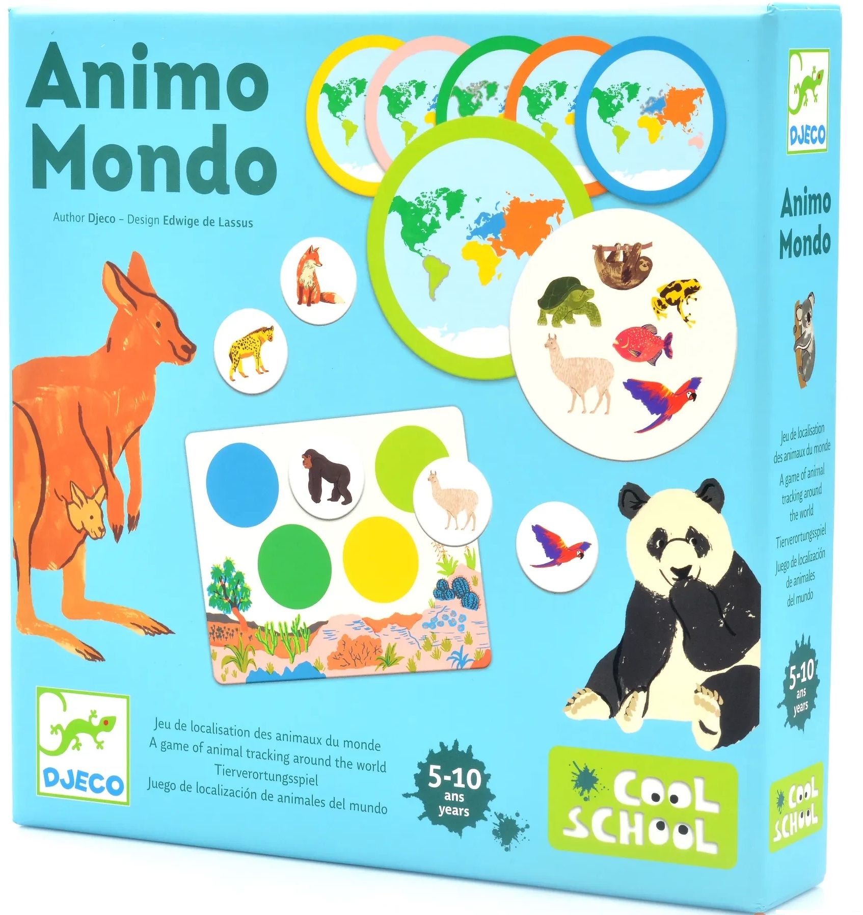 Детска игра с карти Djeco - Животните по света | Отлична цена | Ozone.bg