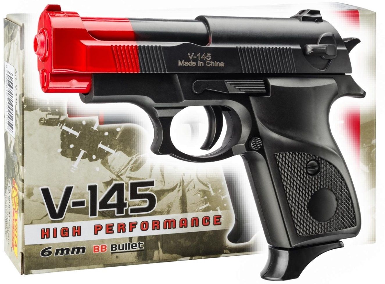 Детска играчка Villa Giocattoli - Еърсофт пистолет с топчета, V 145, 6 ...