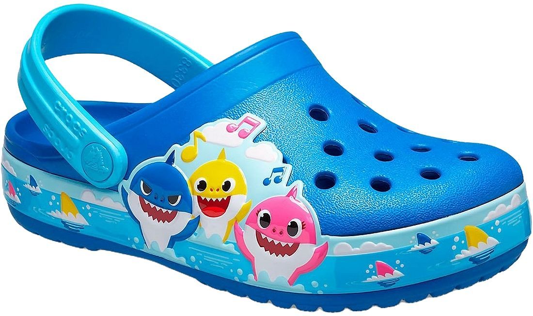 Детски чехли Crocs Fun Lab - Baby Shark Band, Bright Cobalt, 24-25 ...