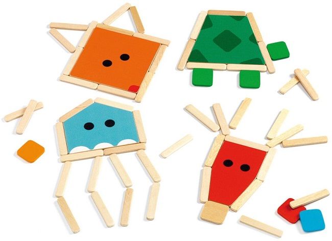 Детски дървен пъзел Djeco - Stick Basic | Отлична цена | Ozone.bg