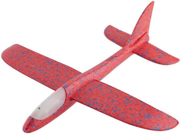 Детска играчка Grafix - Самолет от пяна със светлина, червен | Отлична ...