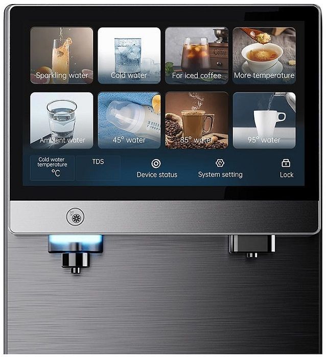 Диспенсър за пречистване, затопляне, охлаждане и газиране на вода Elixir- Go, черен | Ozone.bg