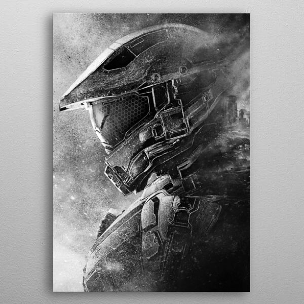 Метален постер Displate - Halo Master Chief Spartan | Ozone.bg