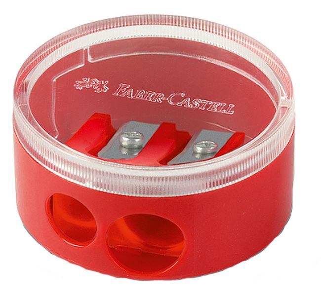 Двойна острилка Faber-Castell - С контейнер, асортимент | Ozone.bg