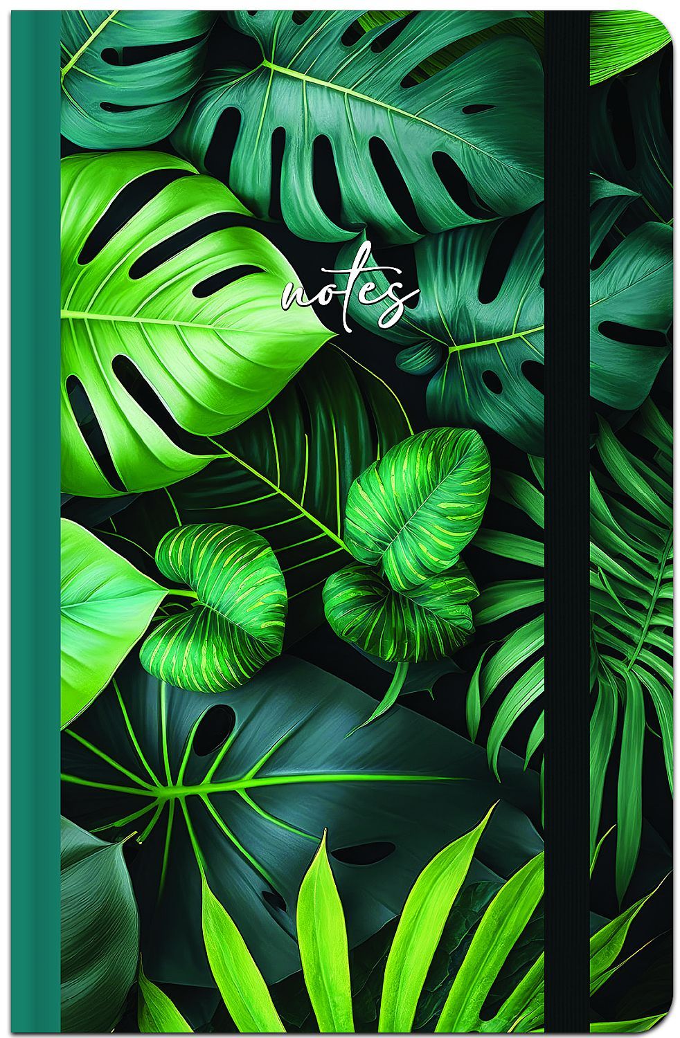 Бележник с ластик Lastva Botanical - A6, 96 листа, широки редове ...