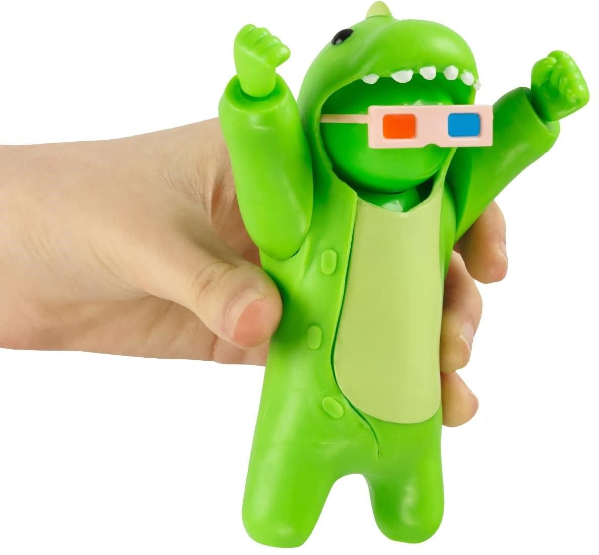 Екшън фигура P.M.I. Games: Gang Beasts - Green Dino Kigurumi, 11 cm ...