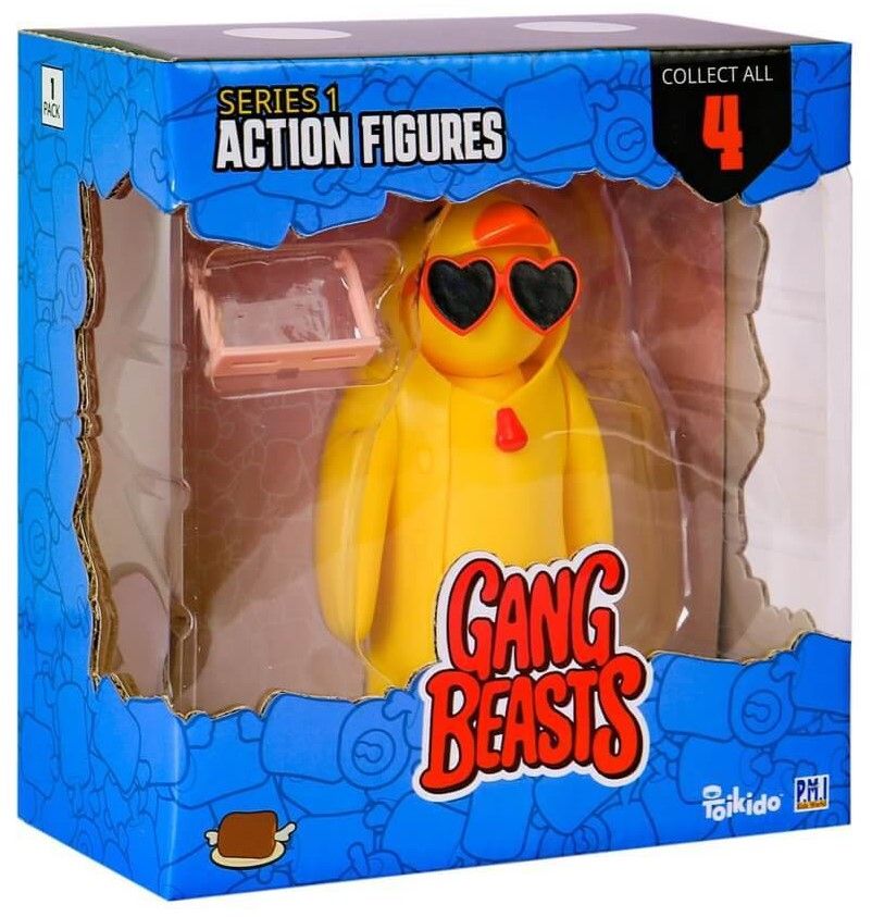 Екшън фигура P.M.I. Games: Gang Beasts - Yellow Chicken Kigurumi, 11 cm ...