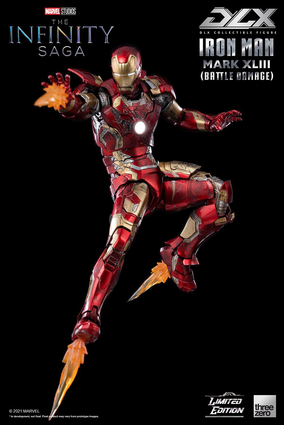 Екшън фигура ThreeZero Marvel: Iron Man - Iron Man Mark 43 (Battle ...