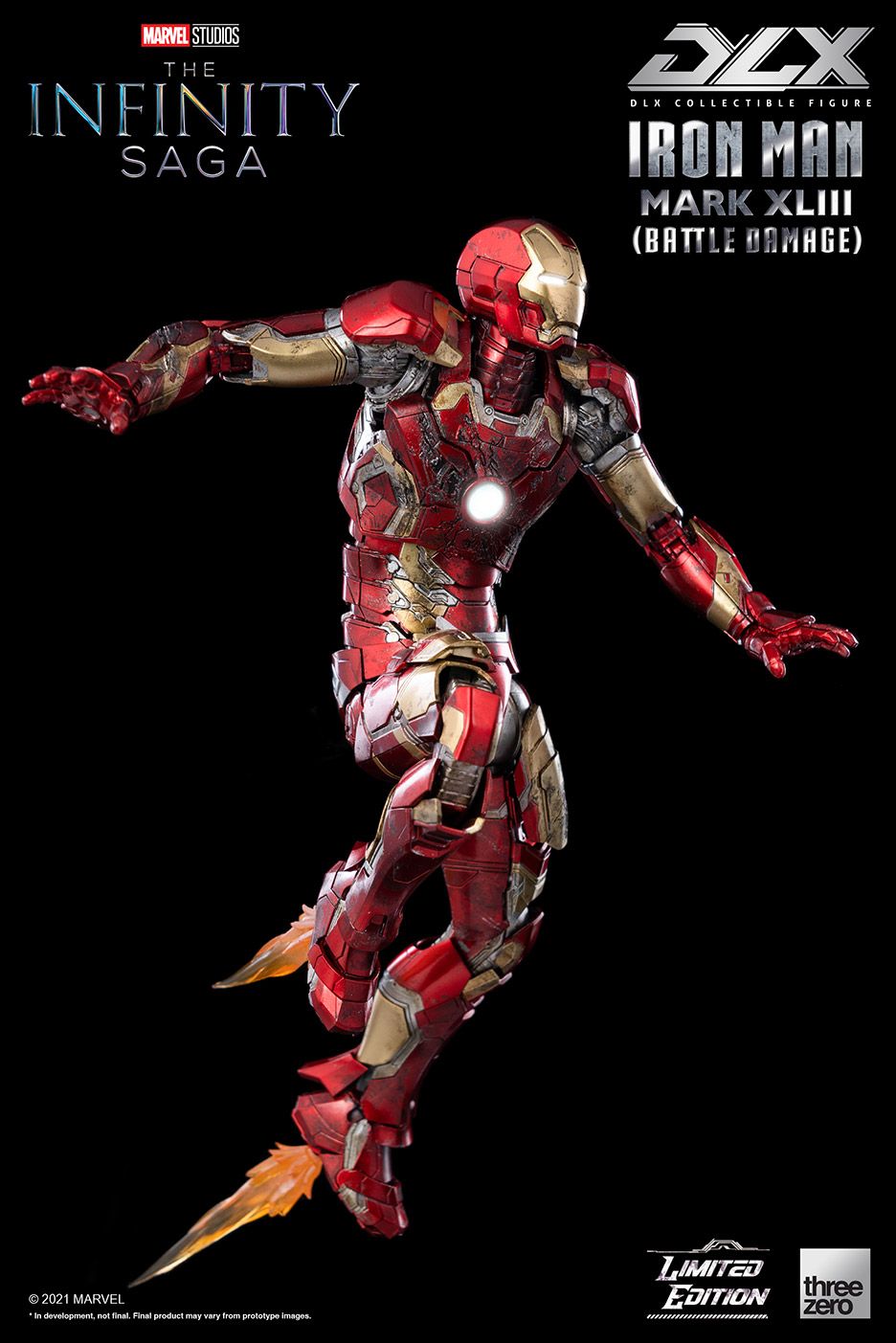 Екшън фигура ThreeZero Marvel: Iron Man - Iron Man Mark 43 (Battle ...