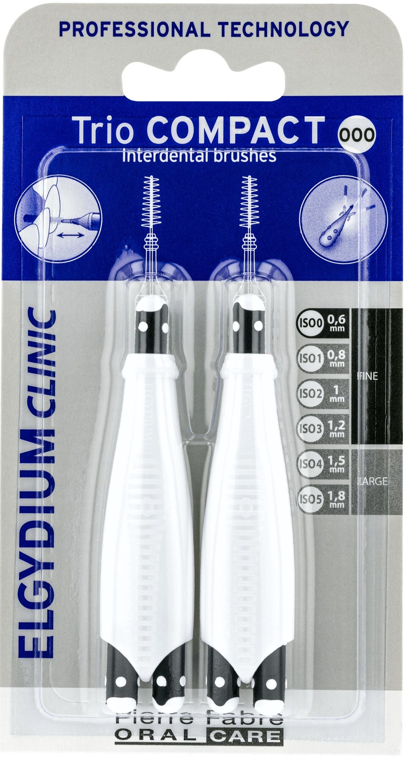 Elgydium Clinic Интердентални четки Trio Compact, ISO 000, 2 броя ...