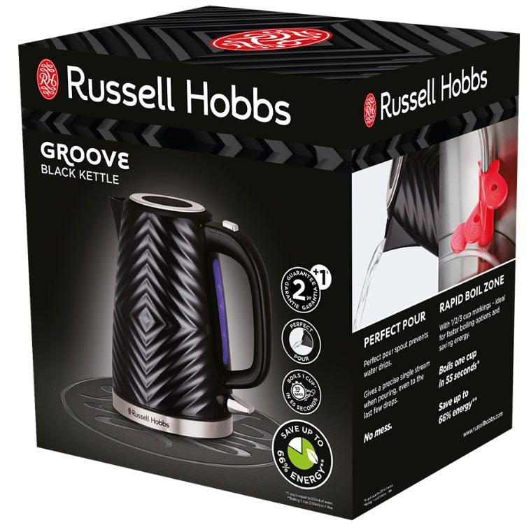 Електрическа кана Russell Hobbs - 26380-70, 2400W, 1.7l, черна | Ozone.bg