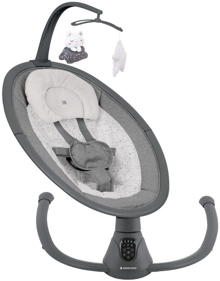 Електрическа люлка KikkaBoo - Twiddle, сива | Добра цена | Ozone.bg