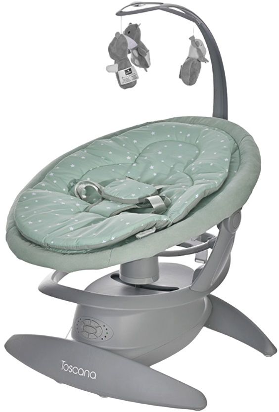 Електрическа люлка Lorelli - Toscana, Green Stars | Добра цена | Ozone.bg