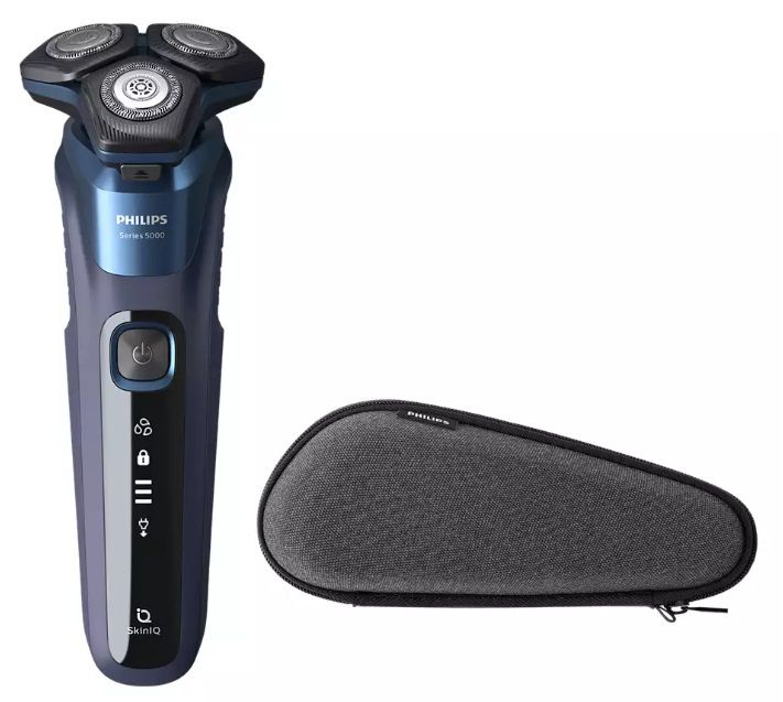 Електрическа самобръсначка Philips - S5585/30, 3 глави, синя | Ozone.bg