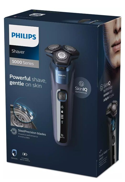 Електрическа самобръсначка Philips - S5585/30, 3 глави, синя | Ozone.bg