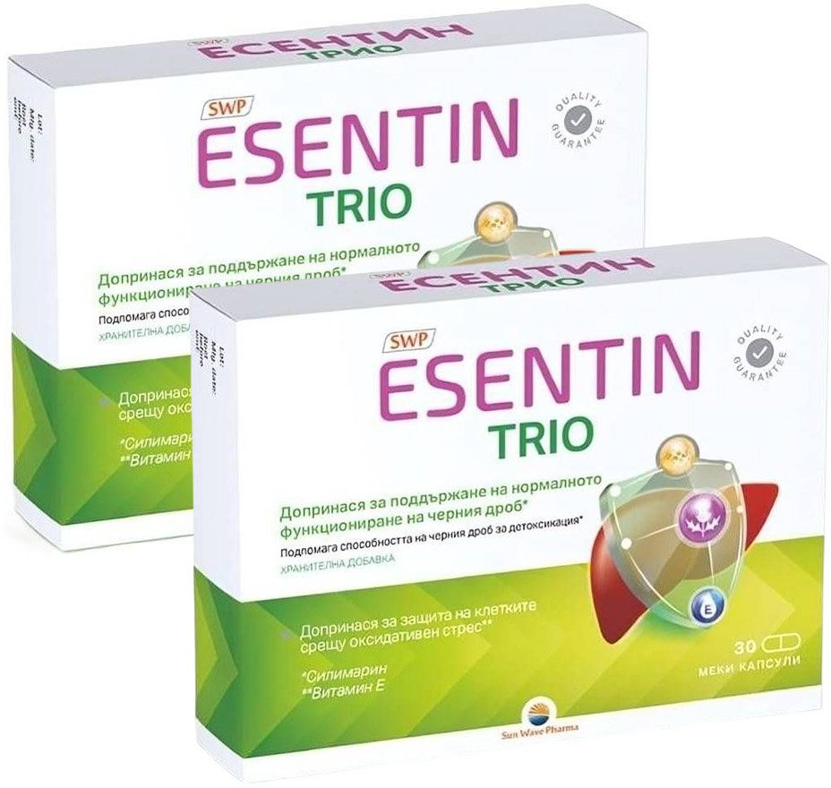 Esentin Trio За черния дроб, 2 х 30 капсули, Sun Wave Pharma | Ozone.bg