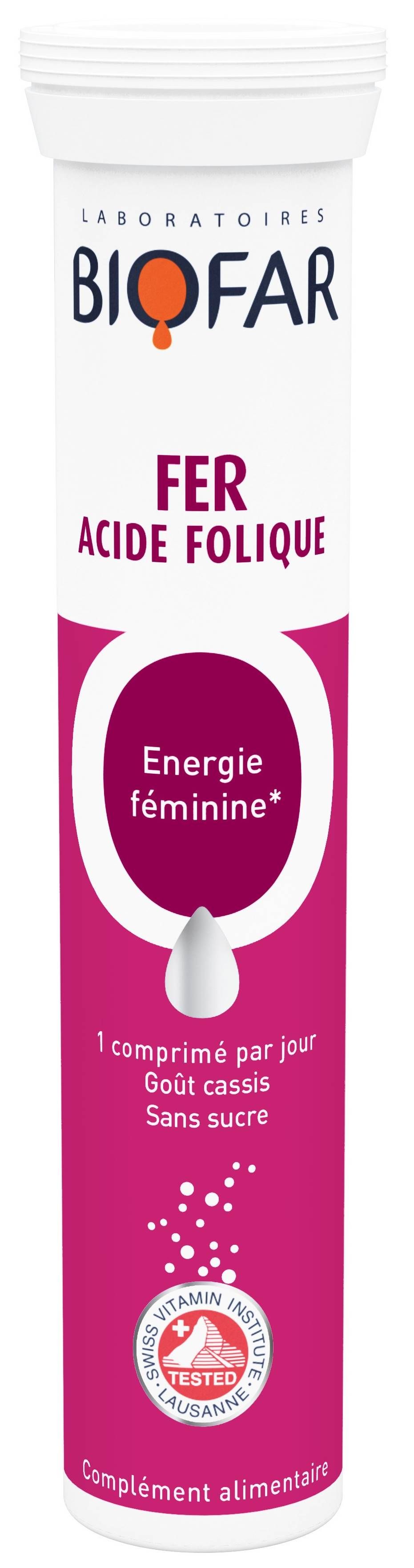 Fer + Acide Folique, 20 ефервесцентни таблетки, Biofar | Ozone.bg