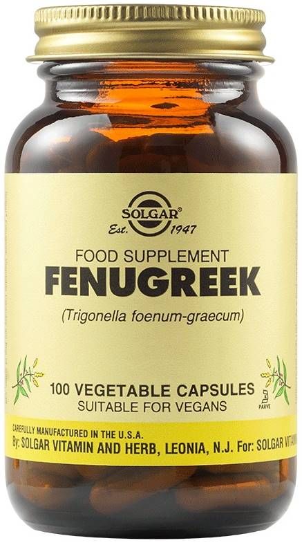 Fenugreek, 100 растителни капсули, Solgar | Ozone.bg