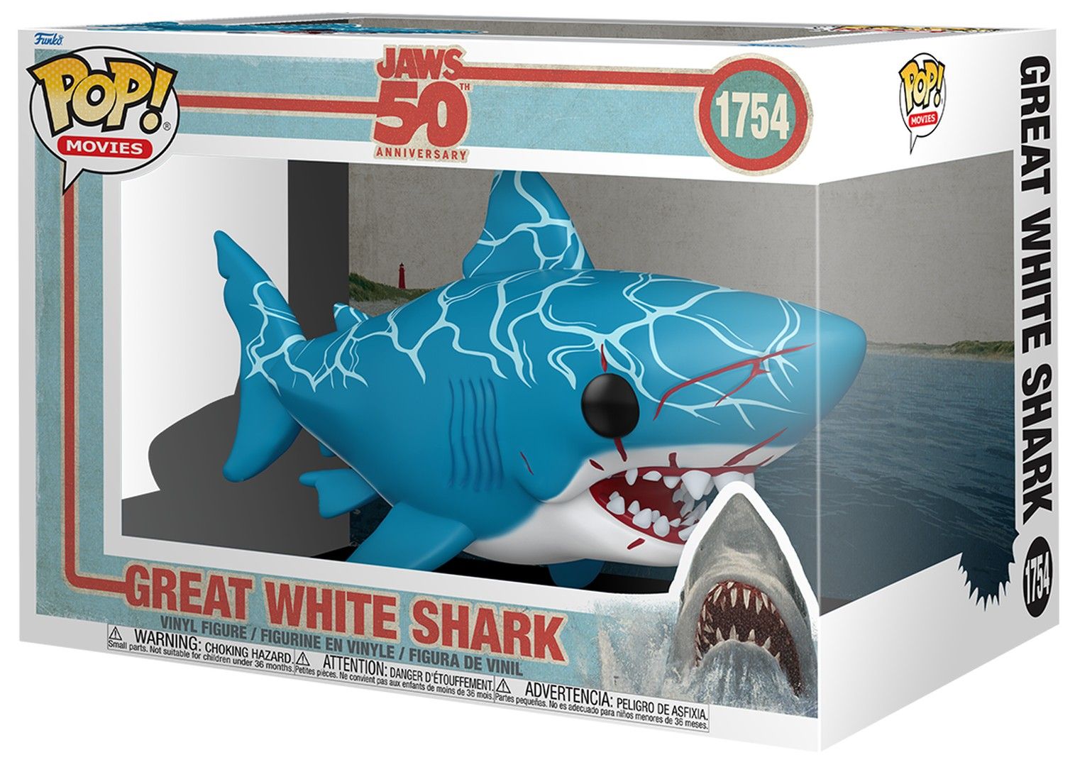 Фигура Funko POP! Movies: Jaws - Great White Shark (50th Anniversary ...