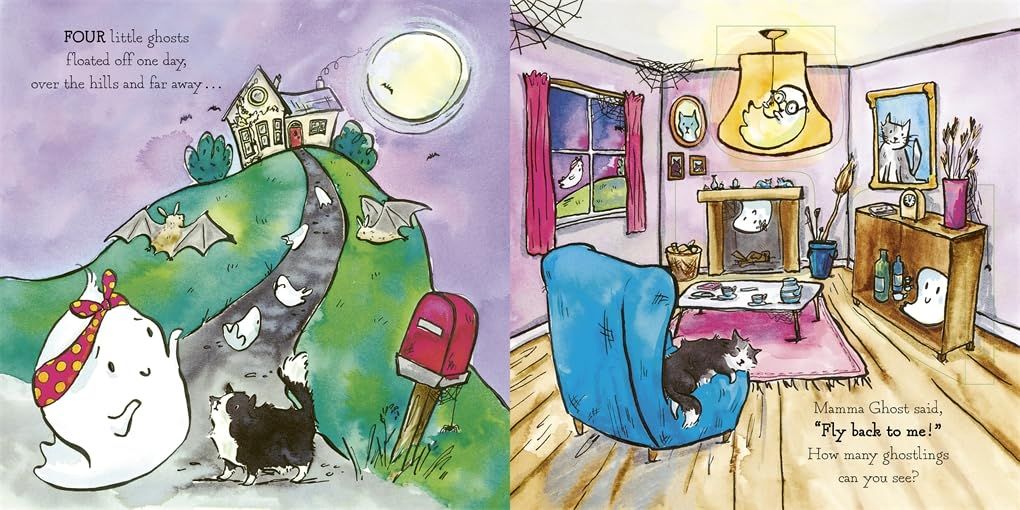 Five Little Ghosts: A Lift-the-Flap Halloween Picture Book | Лили Мъри ...