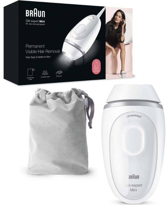 Фотоепилатор Braun - Mini PL 1124, 3 степени, 300 000 импулса, бял | Ozone.bg