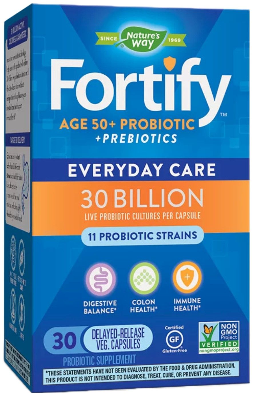 Fortify Probiotic 30 Billion Age 50+, 30 капсули, Nature's Way | Ozone.bg