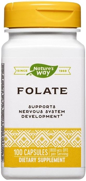 Folate, 800 mcg, 100 капсули, Nature’s Way | Ozone.bg