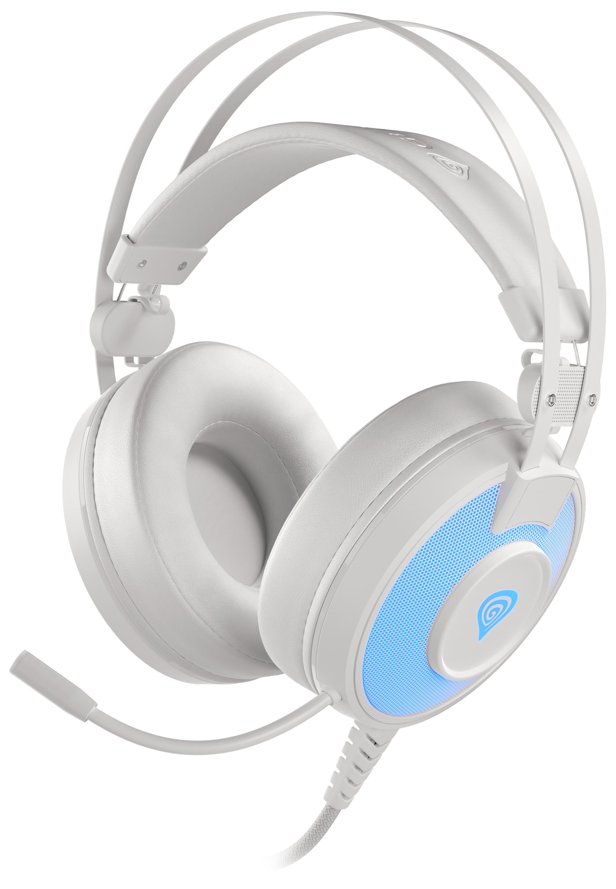 Гейминг слушалки Genesis - Neon 600 RGB, бели | Ozone.bg