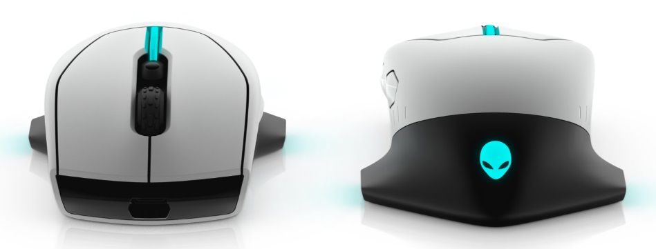 Гейминг мишка Alienware - 610M, оптична, безжична, Lunar Light | Ozone.bg