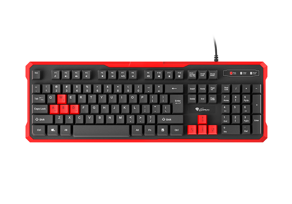 Гейминг клавиатура Genesis - Rhod 110, черна/червена | Ozone.bg
