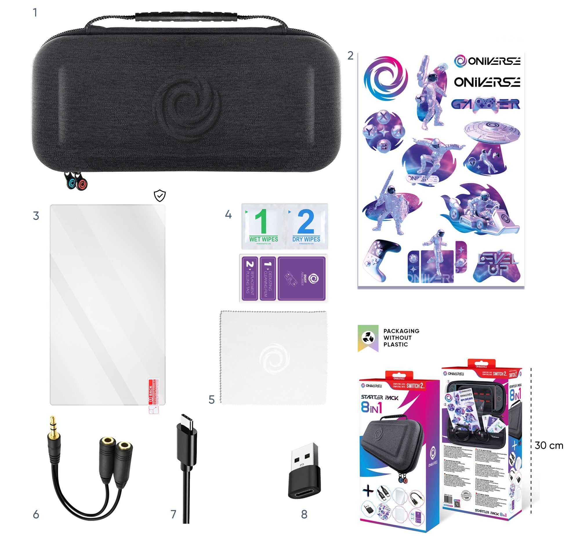 Гейминг комплект Oniverse - Starter Pack 8 in 1 (Nintendo Switch 2 ...