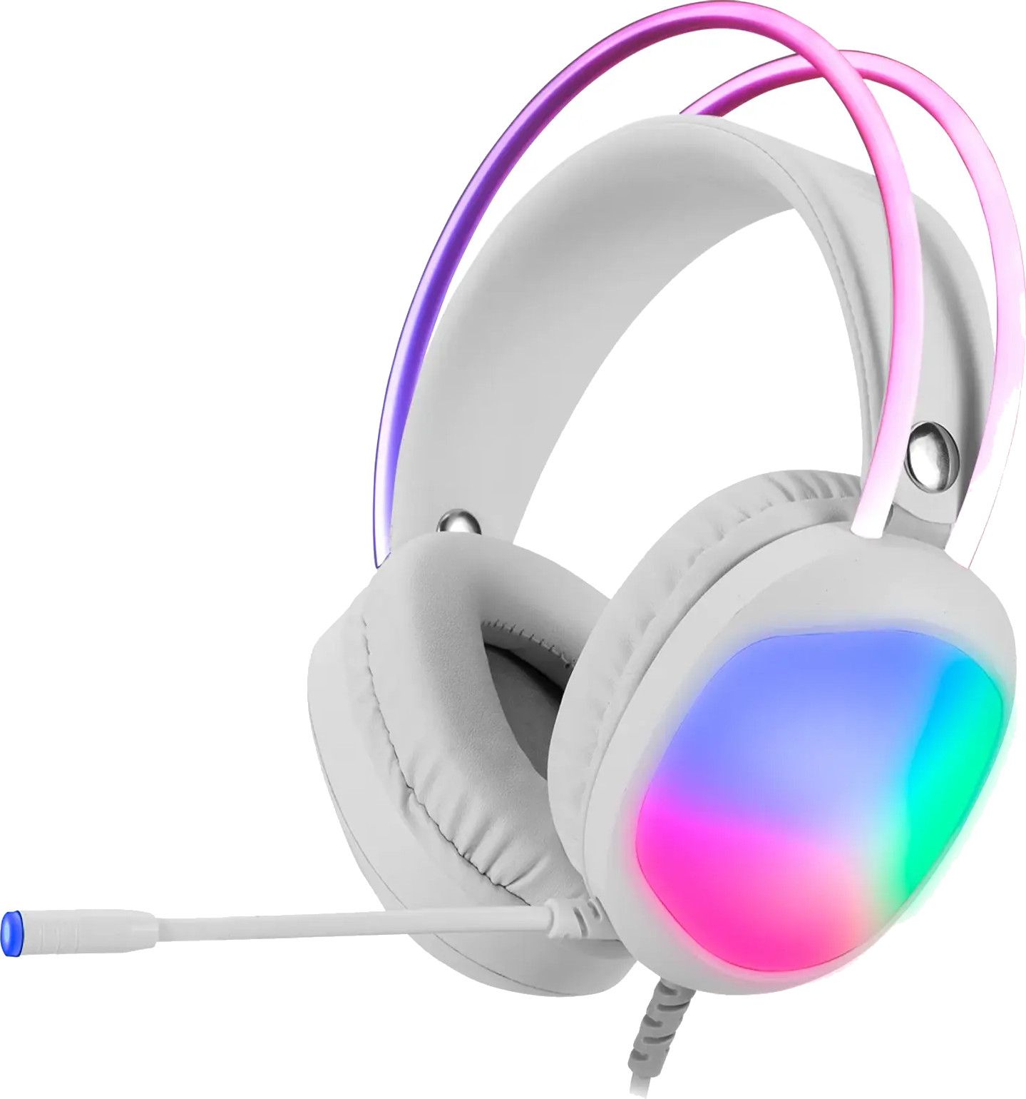 Гейминг слушалки с микрофон Marvo - HG8959 Lumi 40, PC, бели | Ozone.bg