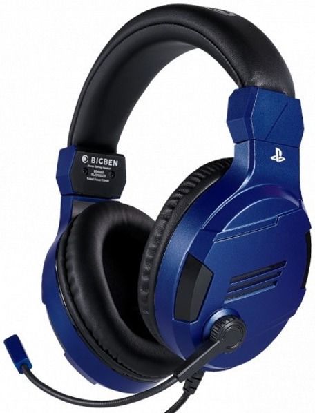 Гейминг слушалки Nacon - Bigben PS4 Official Headset V3, сини | Ozone.bg