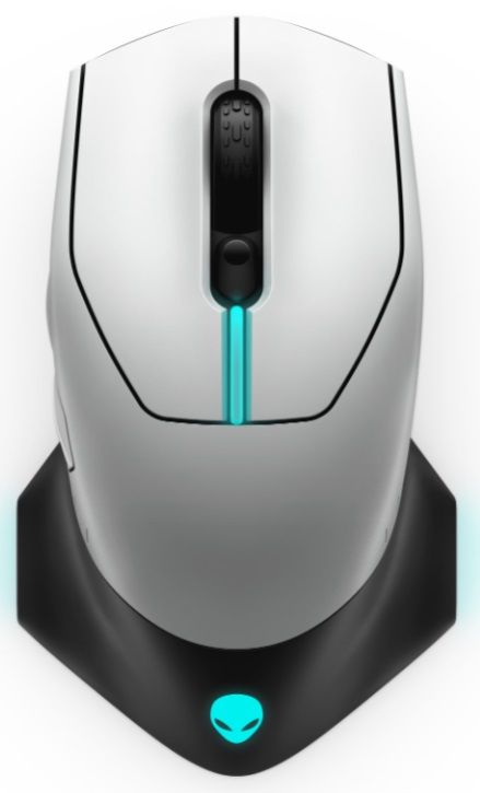 Гейминг мишка Alienware - 610M, оптична, безжична, Lunar Light | Ozone.bg