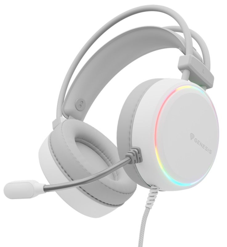 Гейминг слушалки Genesis - Neon 613, бели | Ozone.bg