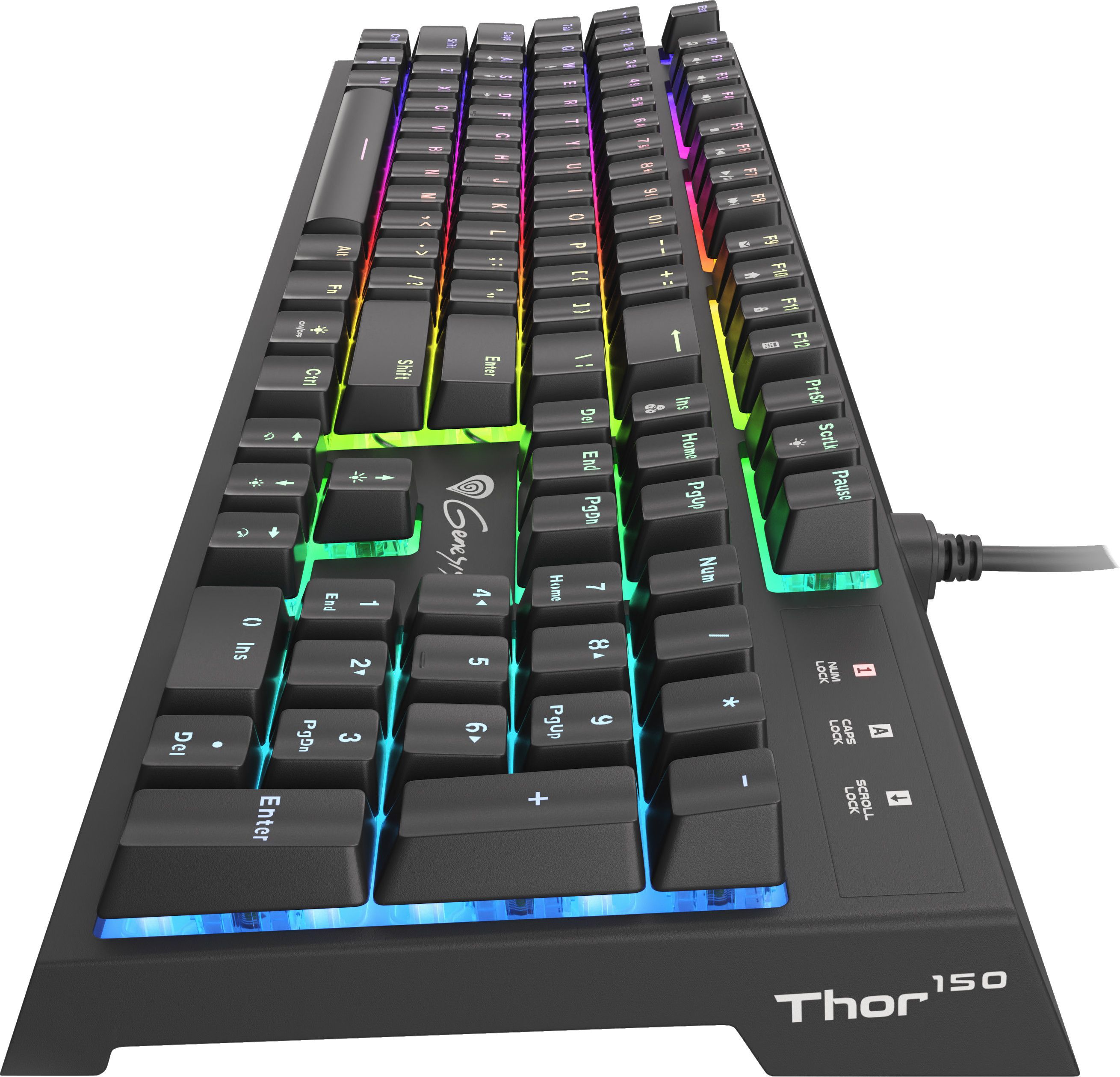 Genesis Hybrid Switch Gaming Keyboard Thor 150 RGB Backlight US Layout ...