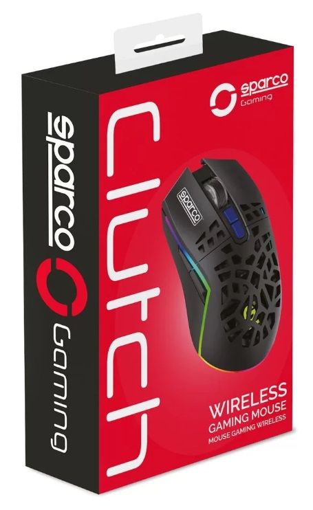 Гейминг мишка Sparco - SPWMOUSE CLUTCH, оптична, безжична, черна | Ozone.bg