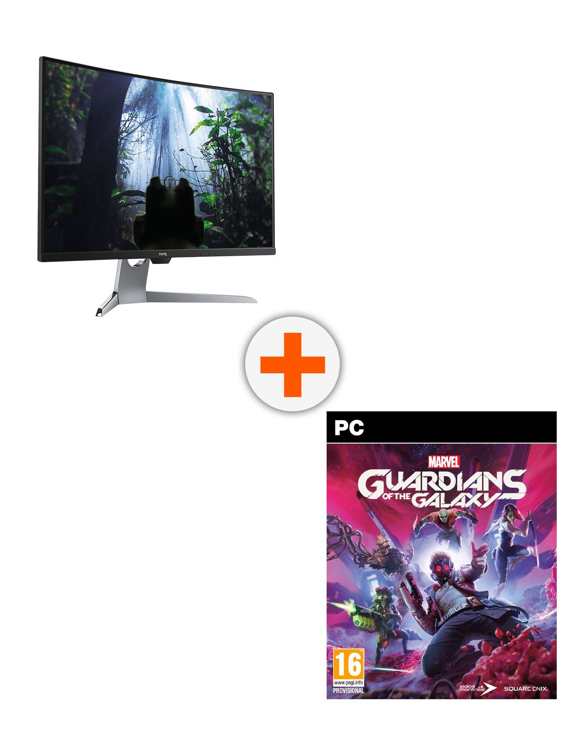 Гейминг комплект BenQ - EX3203R + Marvel's Guardians Of The Galaxy (PC ...