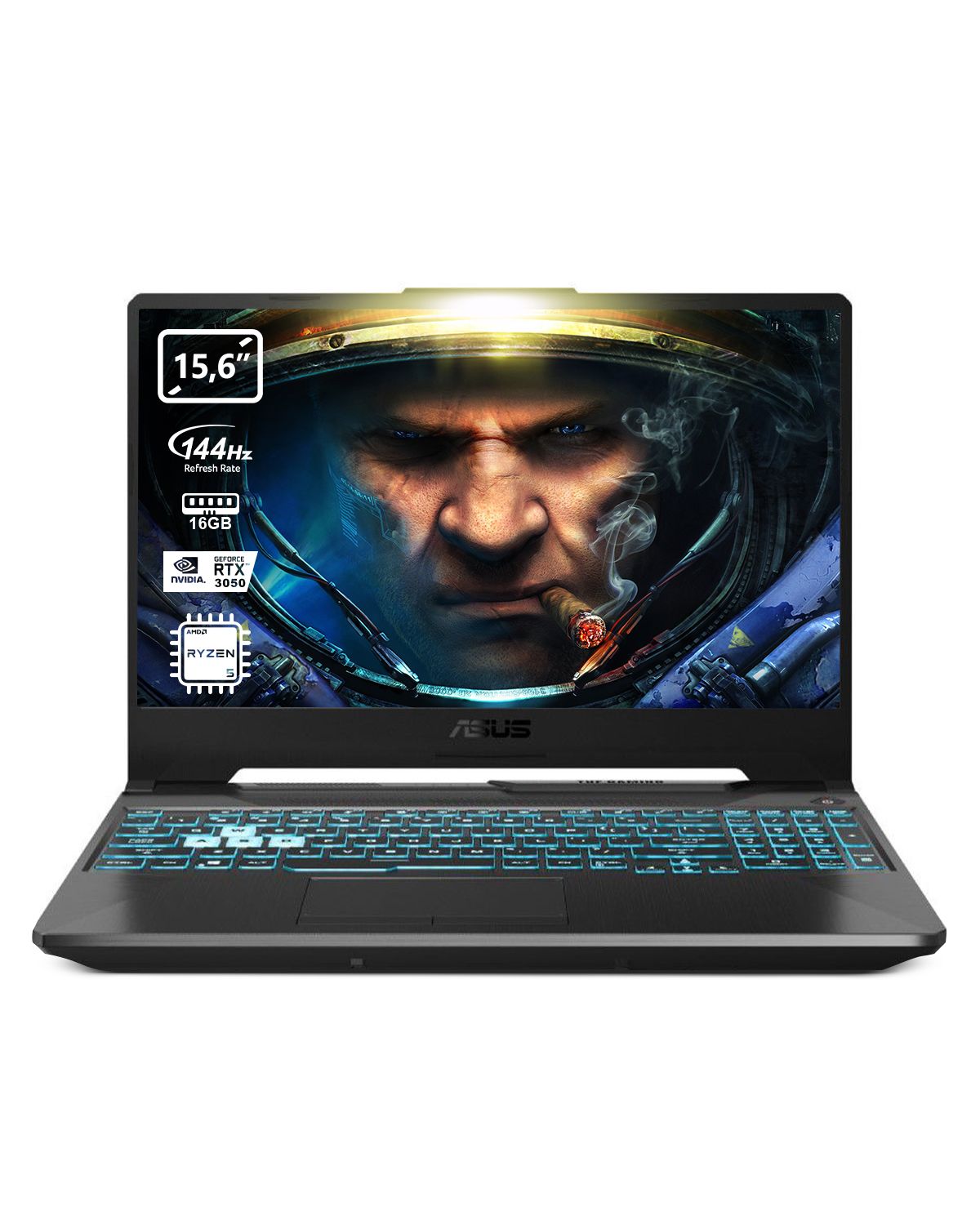 Гейминг лаптоп ASUS - TUF A15 FA506NC-HN012, 15.6'', Ryzen 5, 144Hz ...