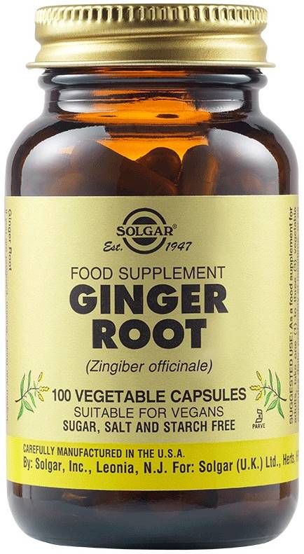 Ginger Root, 100 растителни капсули, Solgar | Ozone.bg