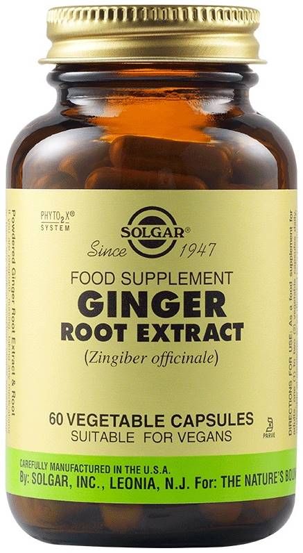 Ginger Root Extract, 60 растителни капсули, Solgar | Ozone.bg