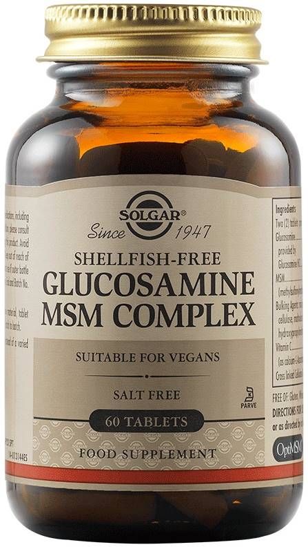 Glucosamine MSM Complex, 60 таблетки, Solgar | Ozone.bg