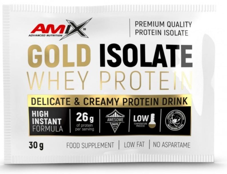Gold Isolate Whey Protein Box, банан, 20 x 30 g, Amix | Ozone.bg